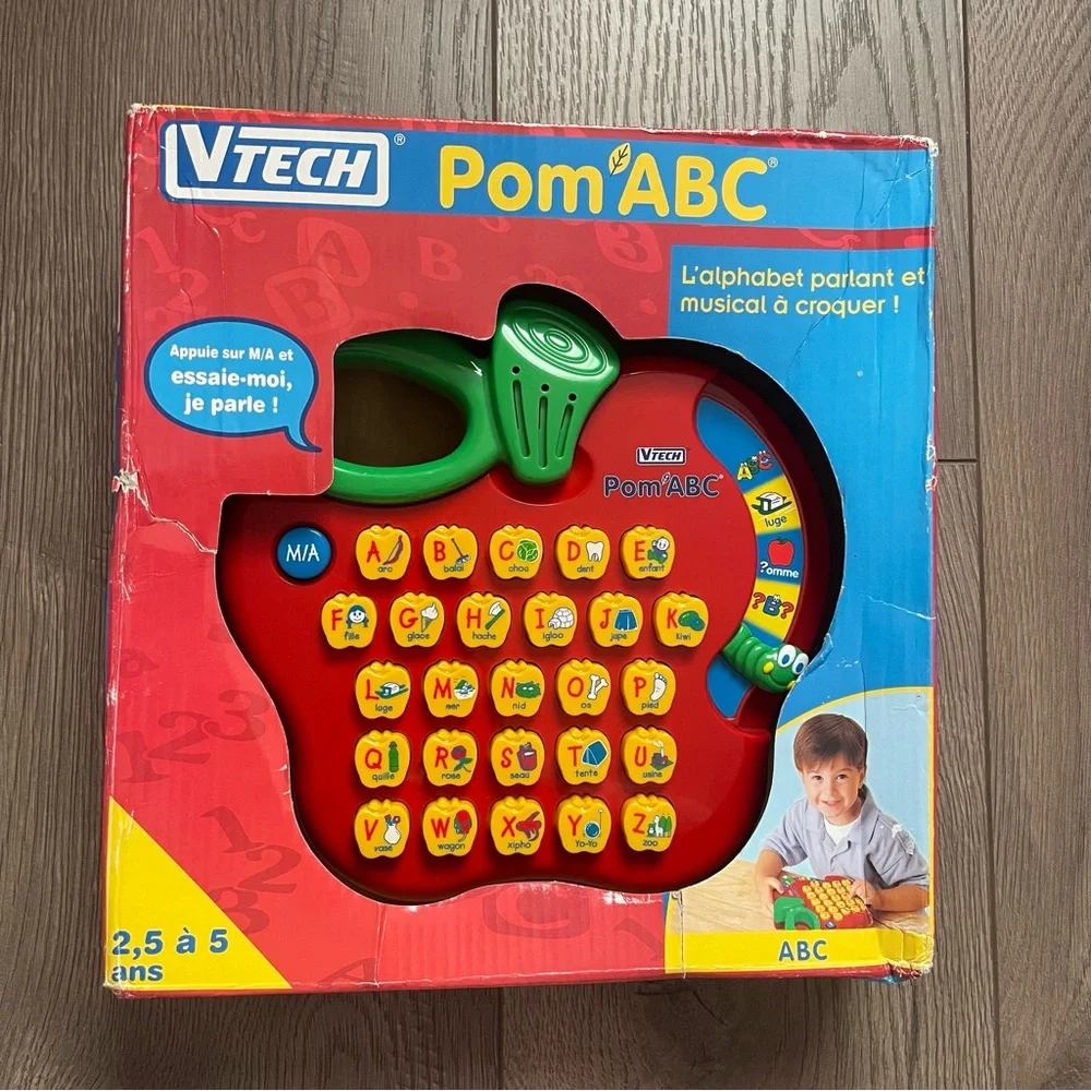 vtech | Toys | Vintage Vtech Pom Abc French Alphabet Apple Toy | Poshmark